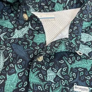 Columbia | Shirts | Columbia Pfg Slack Tide Camp Shirt Mens Xl Blue ...